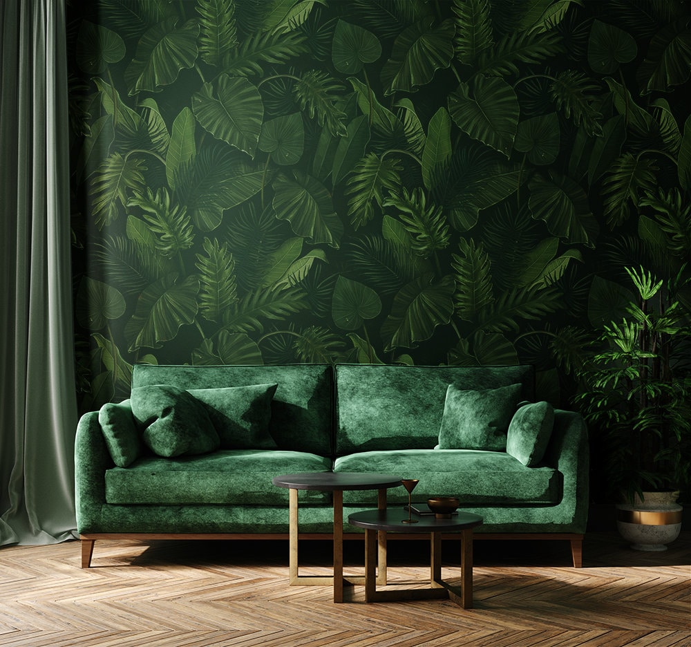 Dark Green Design Wallpaper