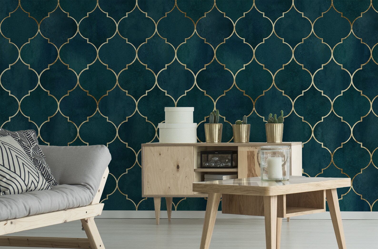 Green Moroccan Pattern Wallpaper Self Adhesive Wallpaper - Etsy