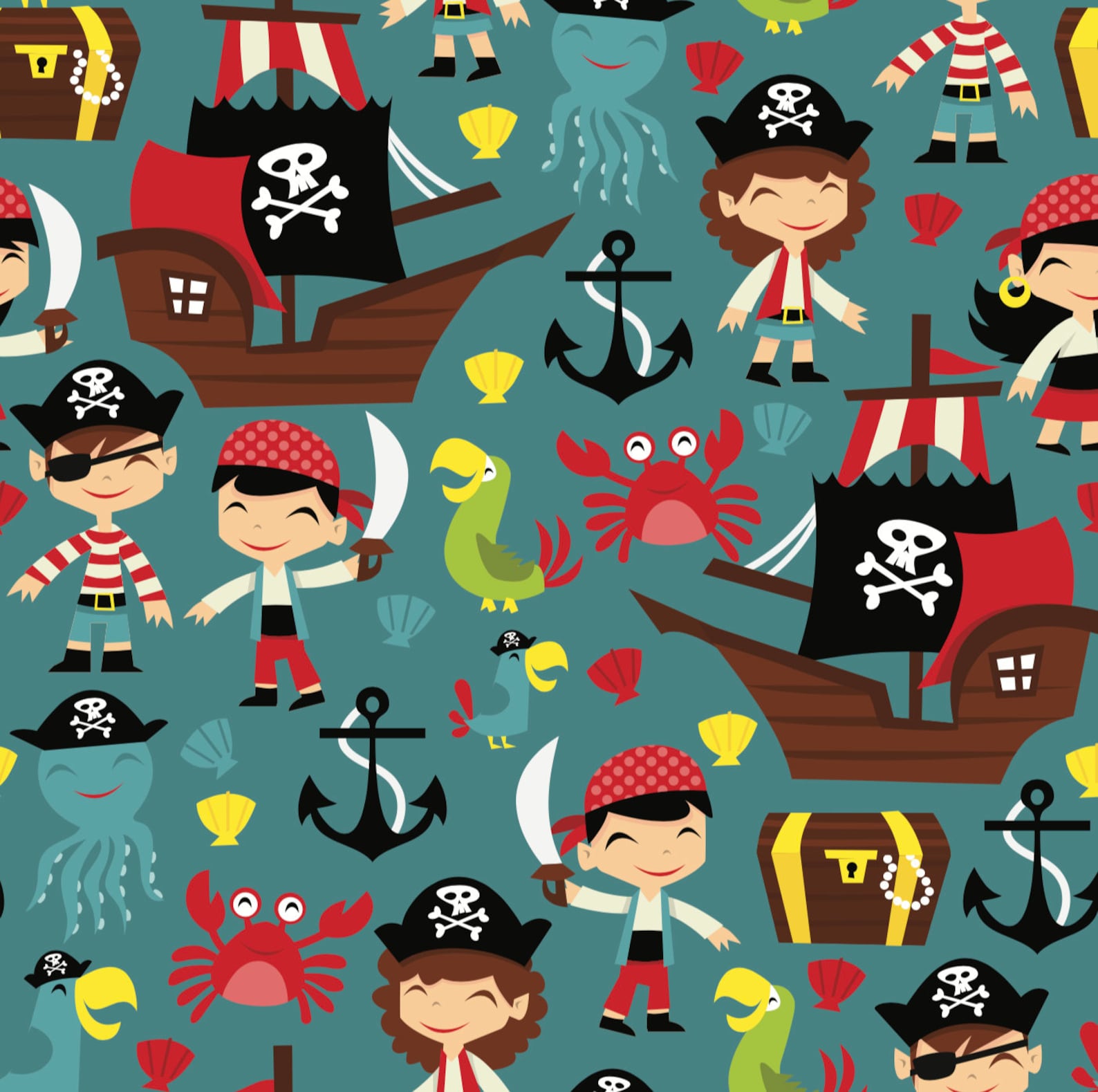 Pirates Kids Wallpaper Self Adhesive Wallpaper Removable - Etsy