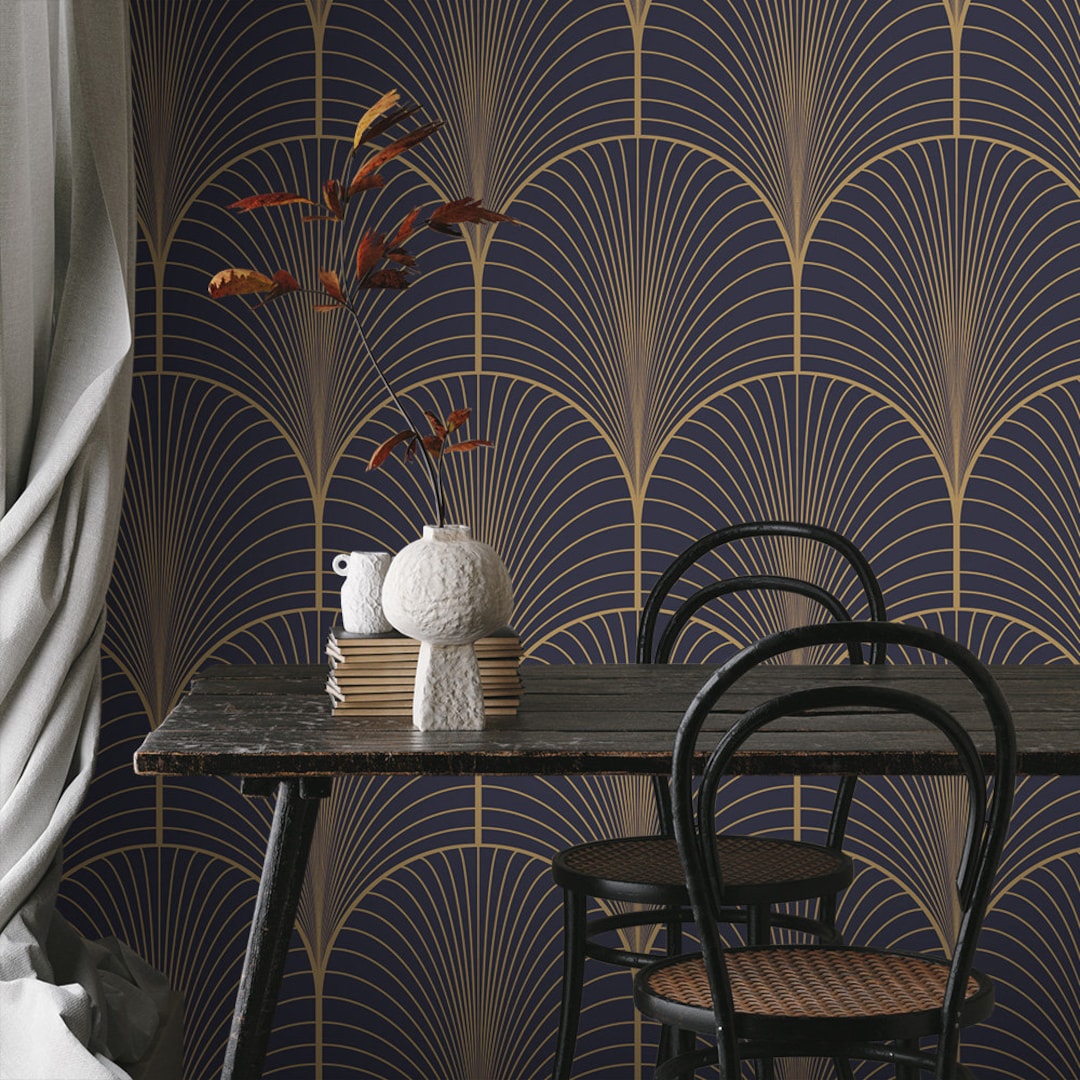 Art Deco Wallpaper Removable Wallpaper Peel and Stick - Etsy