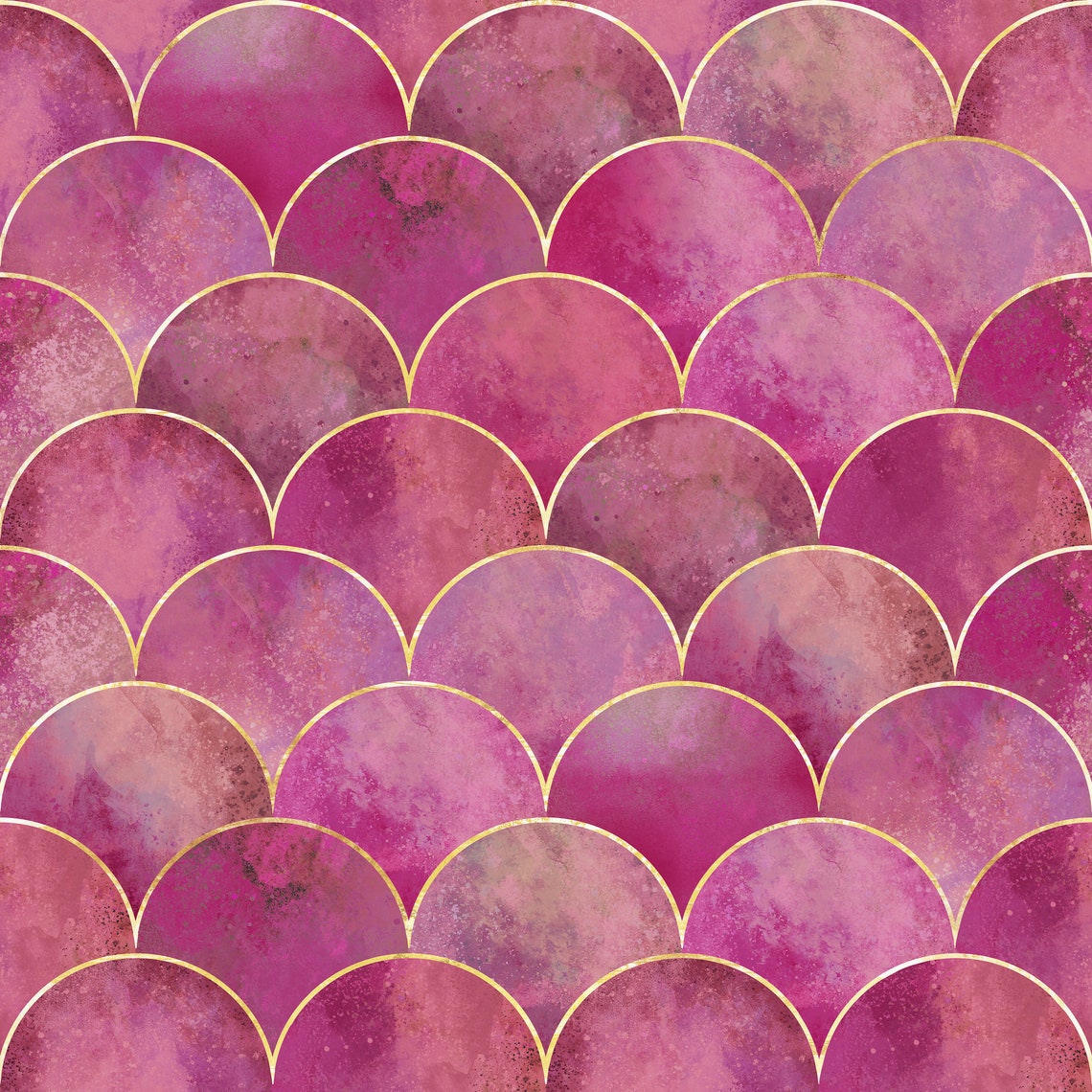 Pink Mermaid Fish Wallpaper Self Adhesive Wallpaper - Etsy