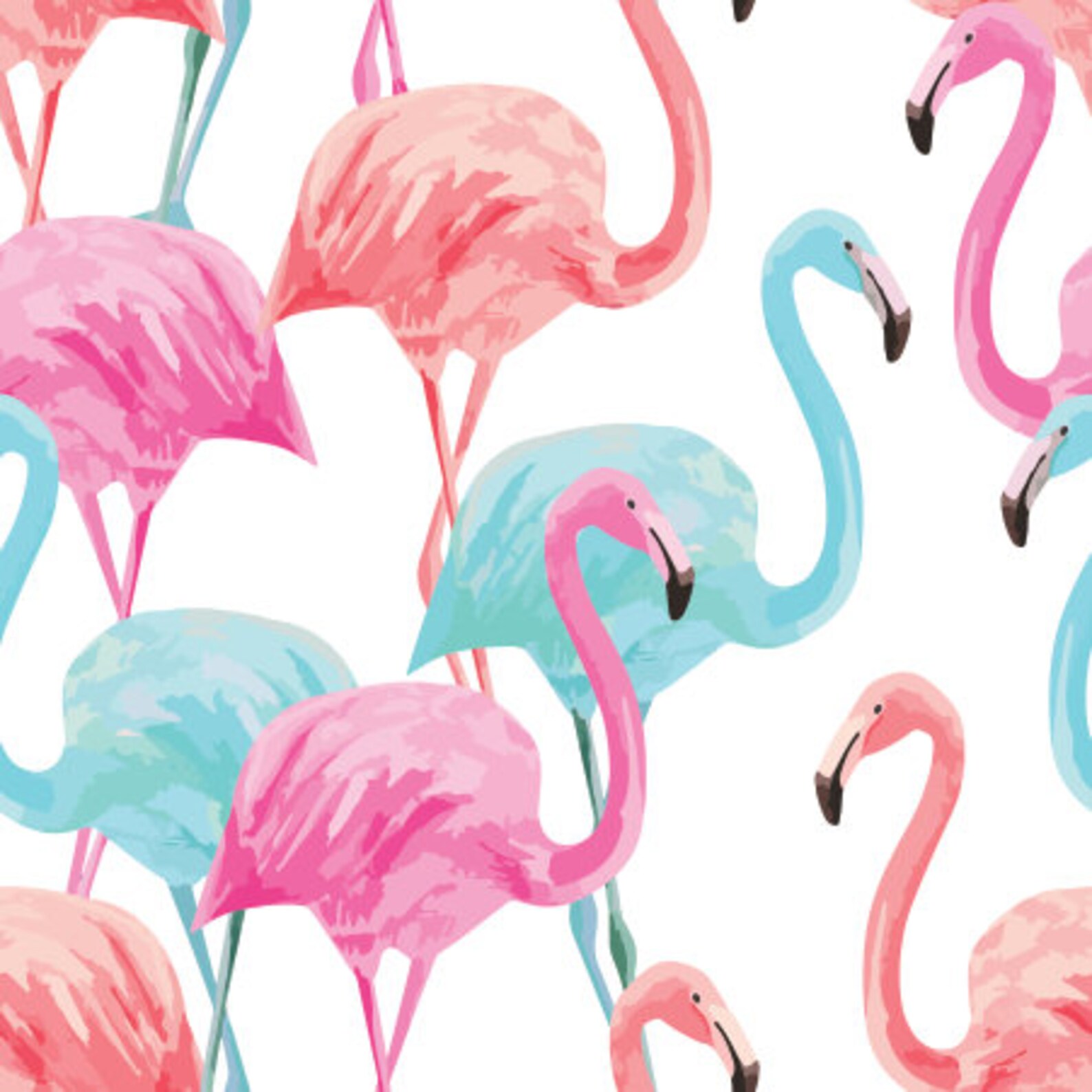 Pink and Blue Flamingos Wallpaper Self Adhesive Wallpaper - Etsy