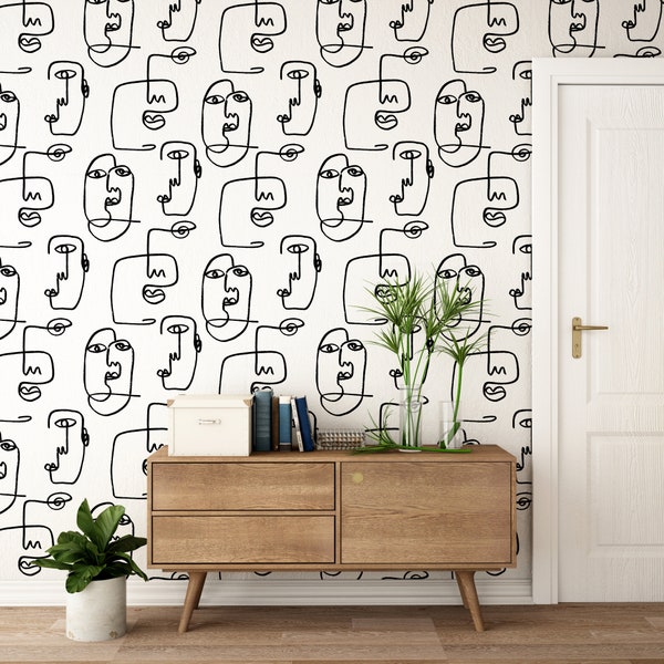 Removable Wallpaper Faces - Etsy