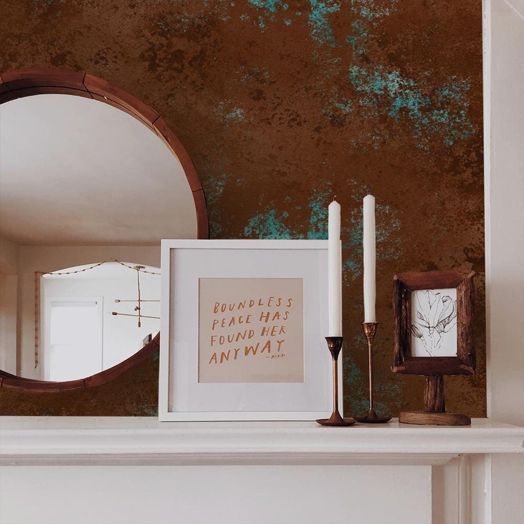 Rustic Style Wallpaper, Abstract Wallpaper, Vintage Home Decor, Rustic ...