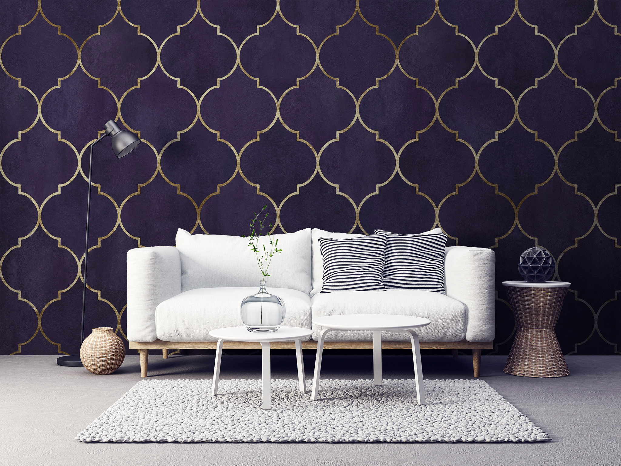 Purple Wallpaper Pattern For Room