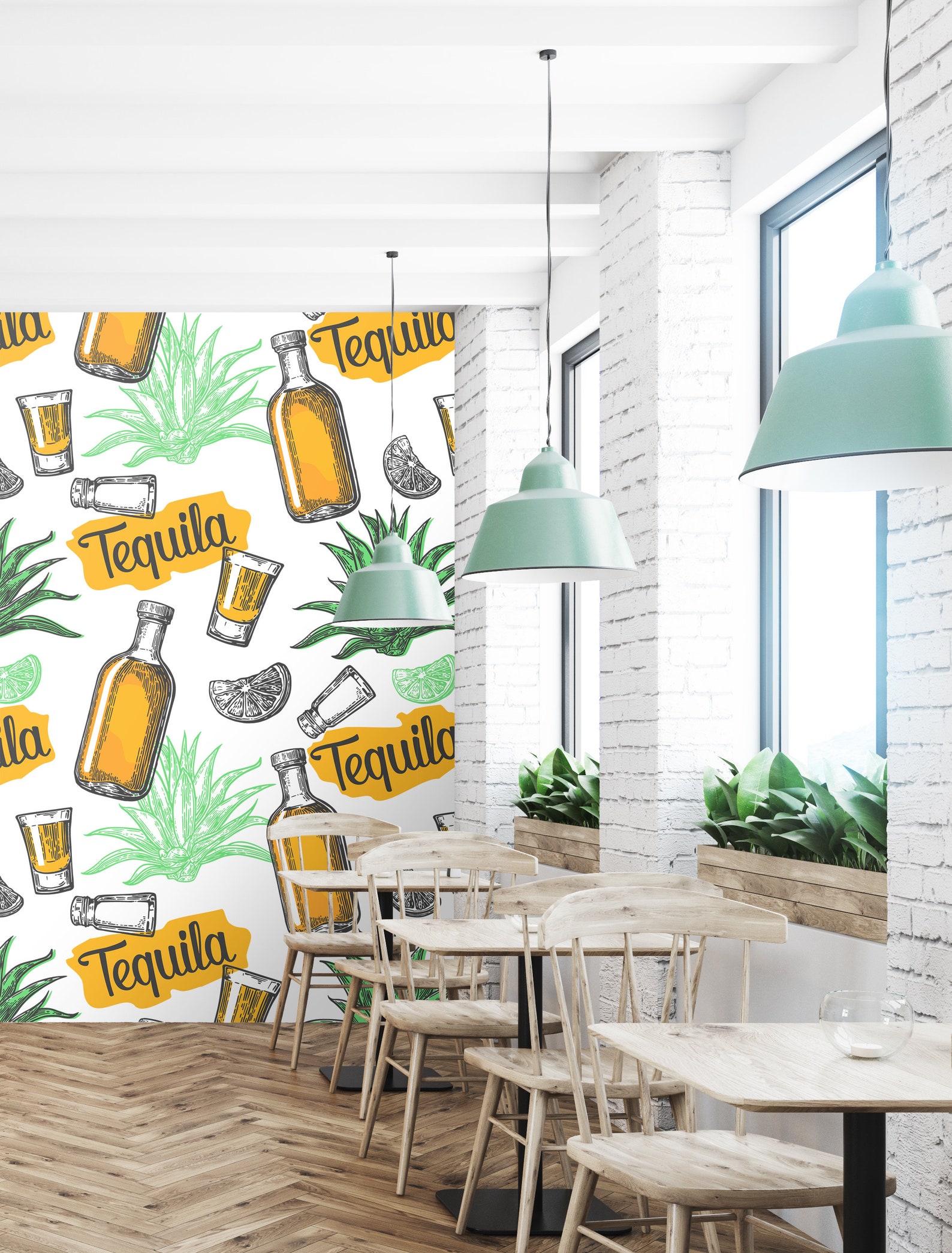 Tequila Theme Wallpaper Self Adhesive Wallpaper Removable | Etsy