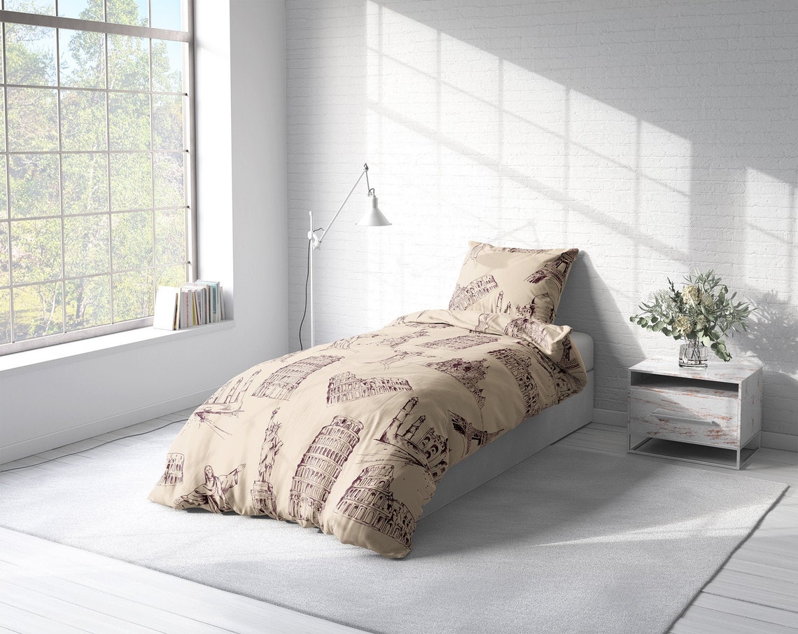 Inspirations Beddings B113 Cotton Bedding Duvet Cover with | Etsy