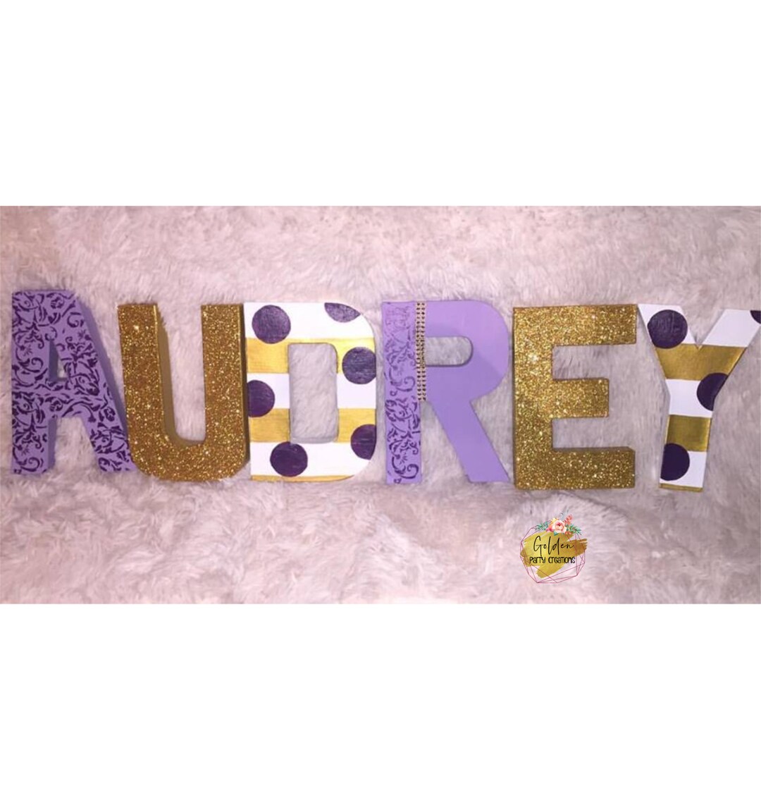 Custom Letters - 50th Birthday Letters - Paper Mache - 8 Inches - 6 ...
