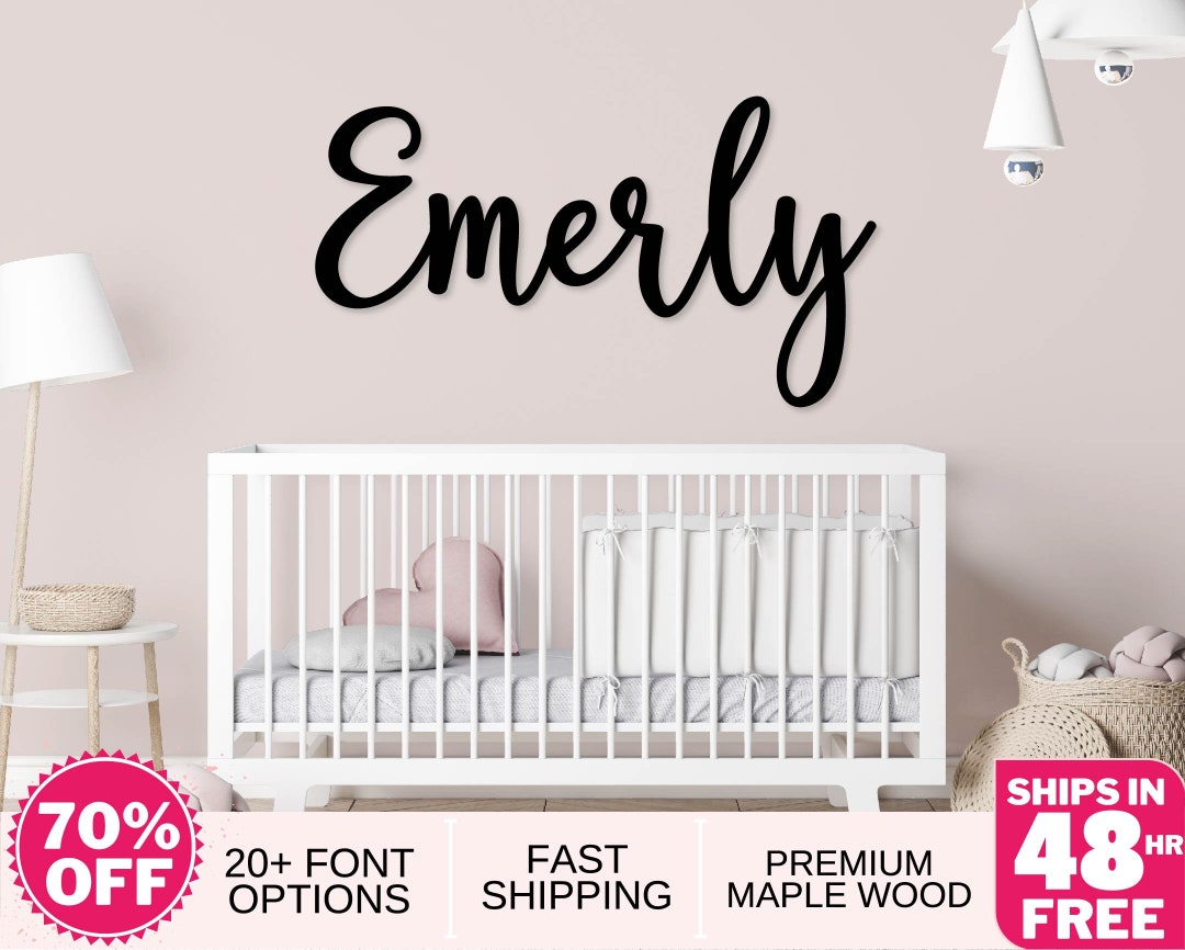 Personalized Name Sign | Custom Wooden Name Sign | Nursery Wall Decor ...