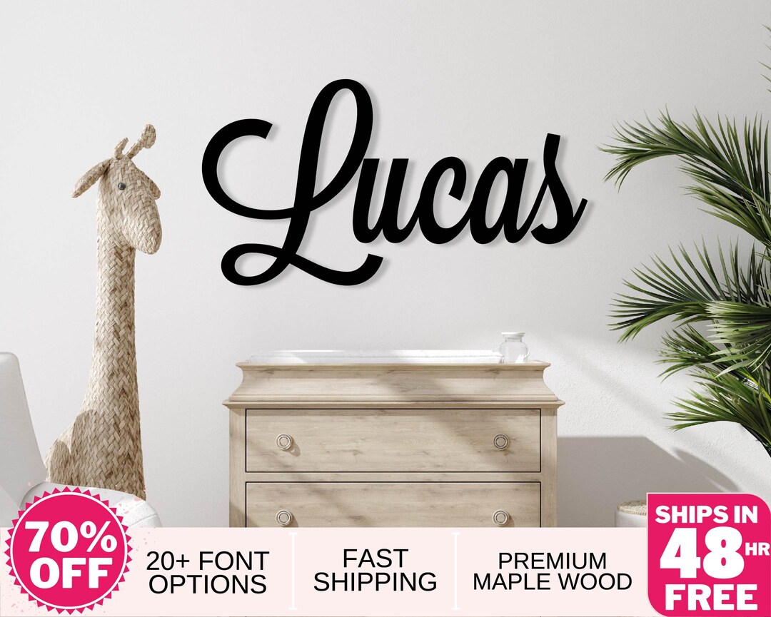 Baby Name Wooden Sign Custom Wooden Name Sign Interior Design Name ...