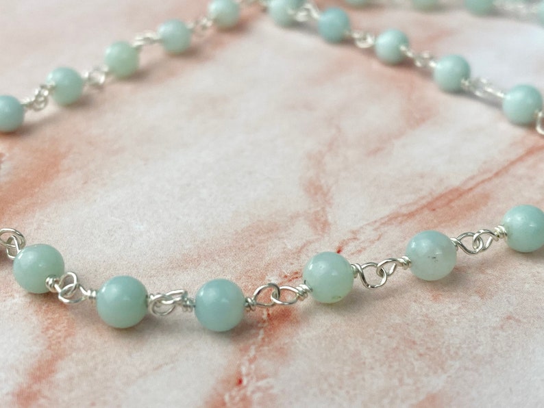 Amazonite Necklace Beaded Necklace Gemstone Necklace - Etsy