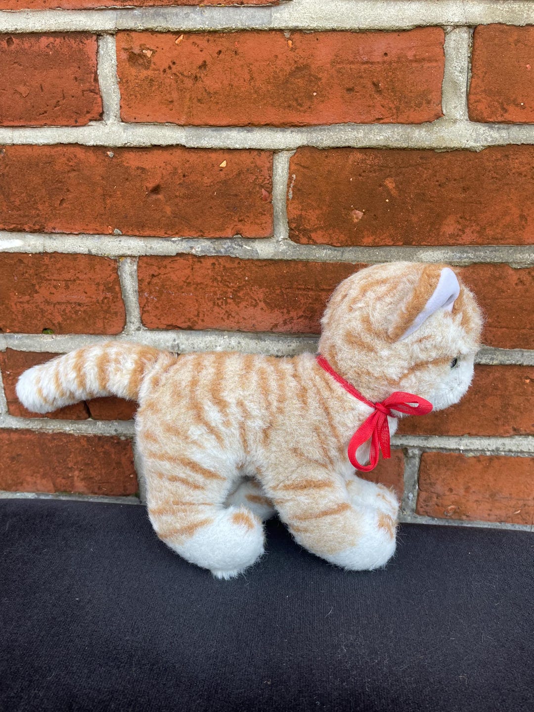 Steiff Vintage Ginger Tabby Cat Standing 1970s - Etsy UK