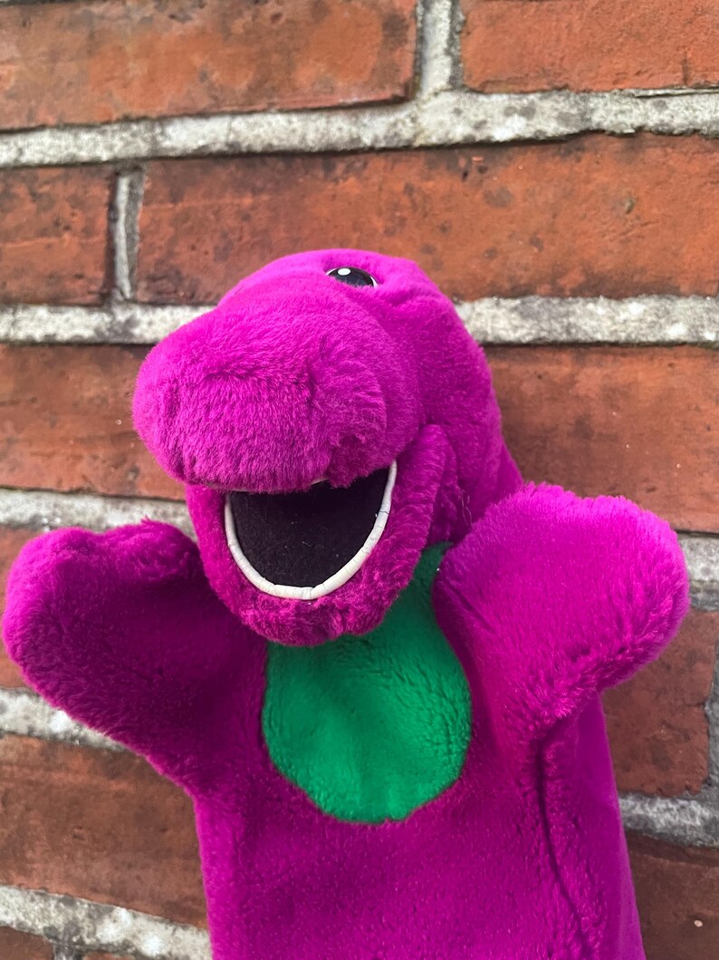 Barney the Dinosaur Plush Puppet - Etsy
