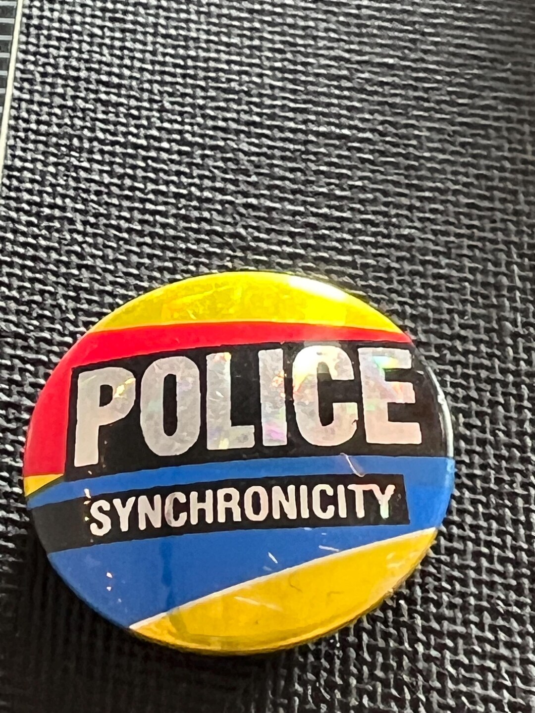 Vintage the Police Prismatic Pinback Button 80s Rare Synchronicity - Etsy