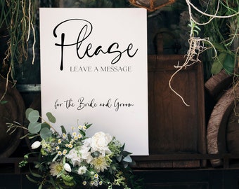 Leave a Message Wedding Sign - Etsy