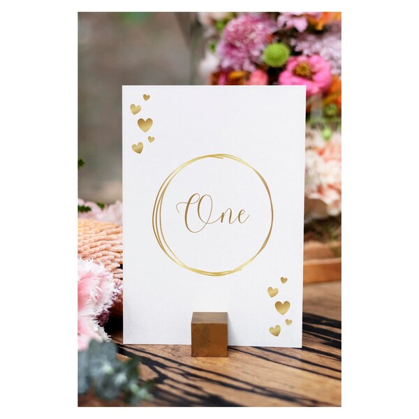 Heart Table Numbers - Etsy