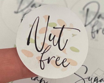 Nut Free Sign - Etsy