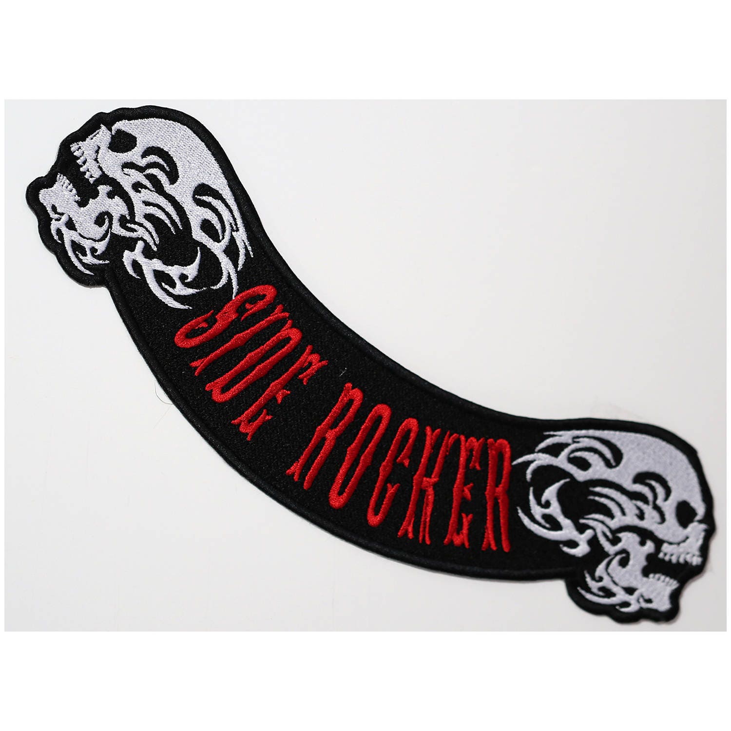 Custom embroidered Skull side rocker mc biker patch | Etsy