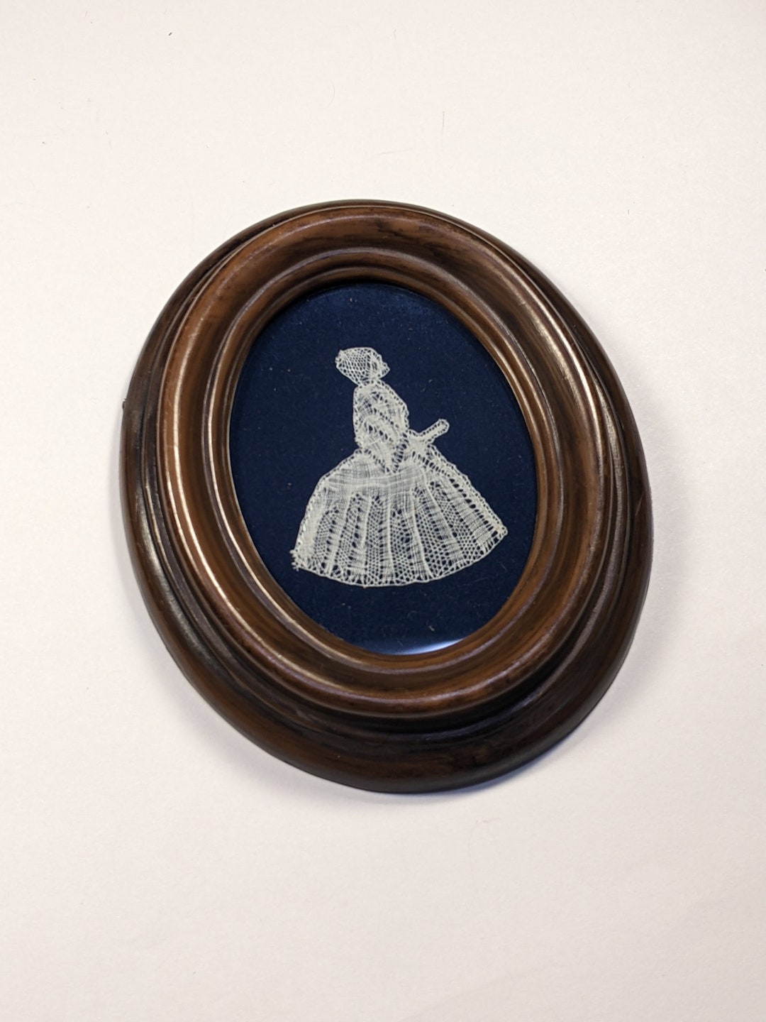 Valenciennes Bobbin Lace Colonial Style Lady 2x 1.5 in Frame - Etsy