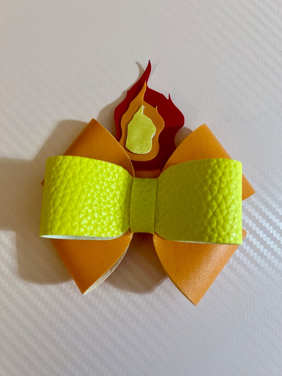 Charmander Faux Leather Hair Bow - Etsy