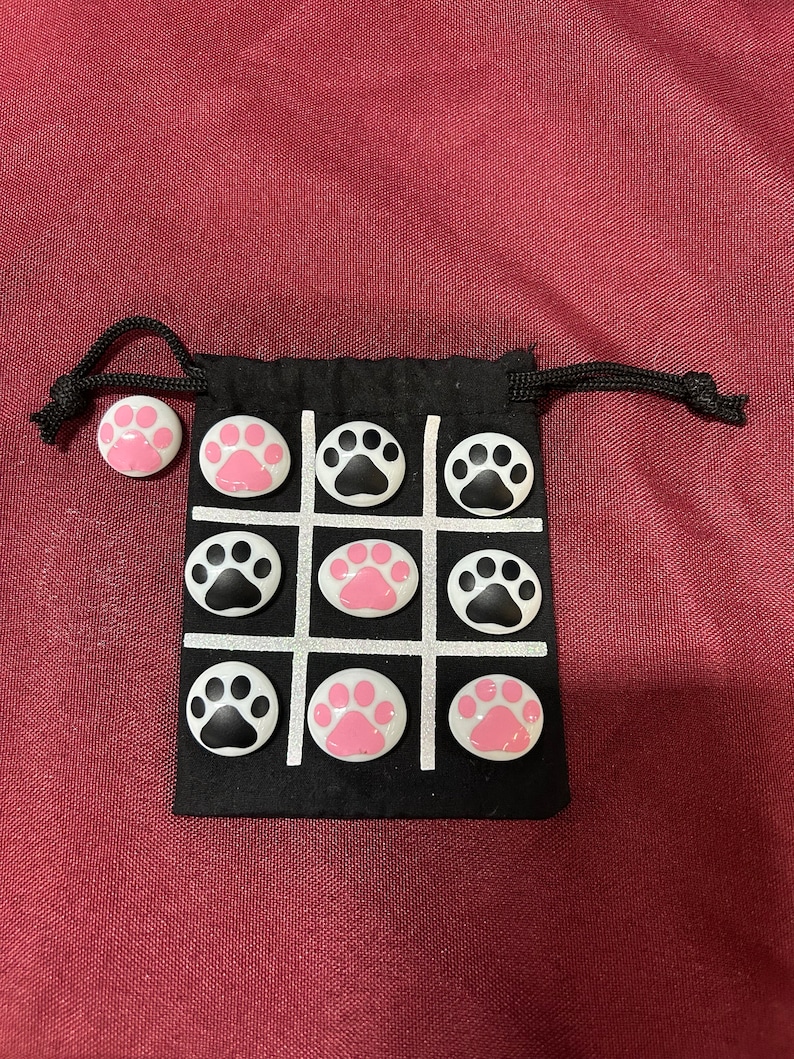 Dog Paw Print Tic Tac Toe - Etsy