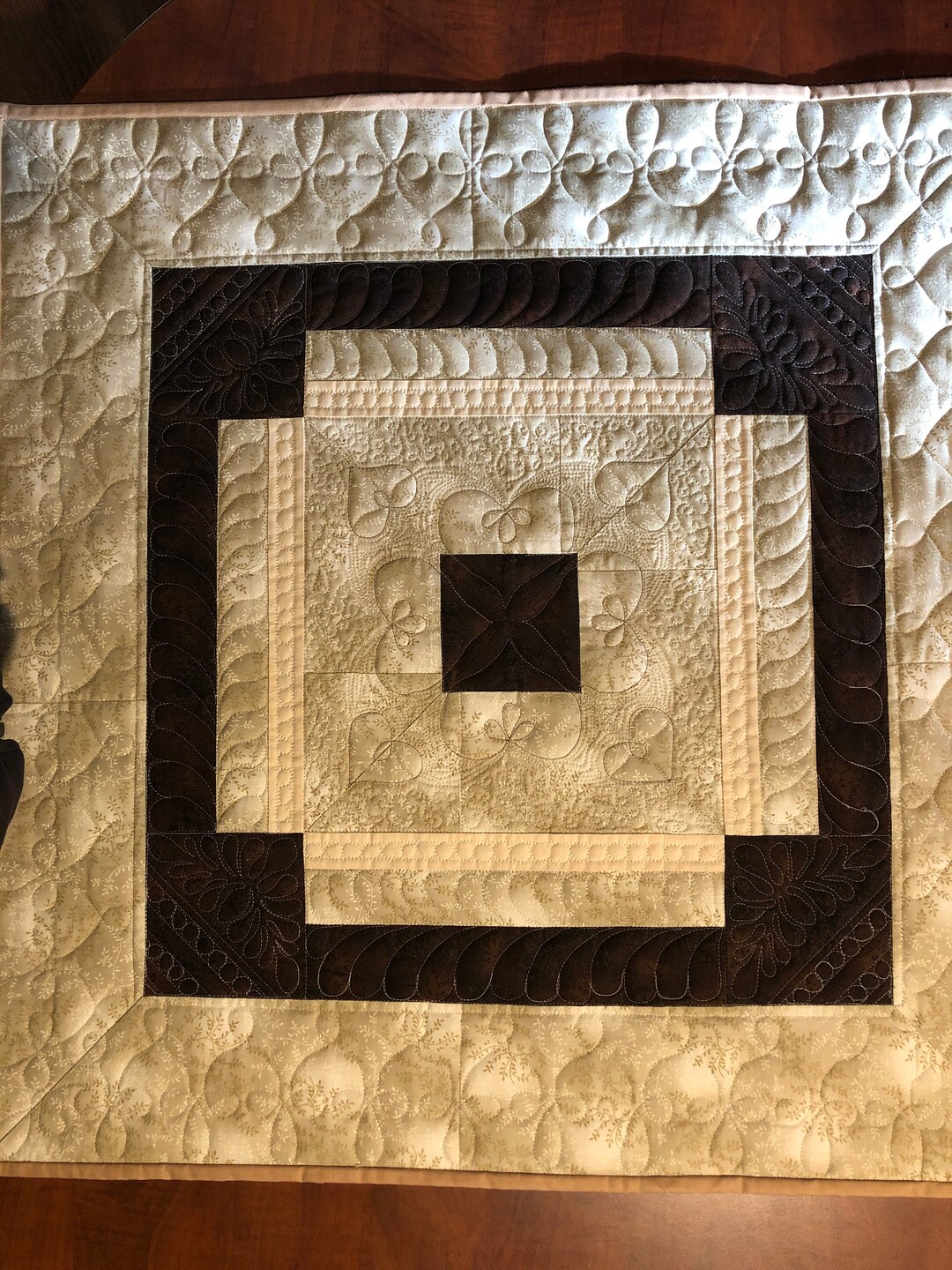 Neutral Log Cabin Quilt - Etsy