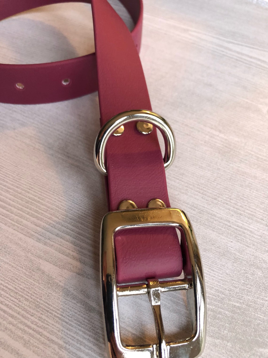 1 or 3/4 Waterproof Dog Collar / Maroon Dog Collar | Etsy
