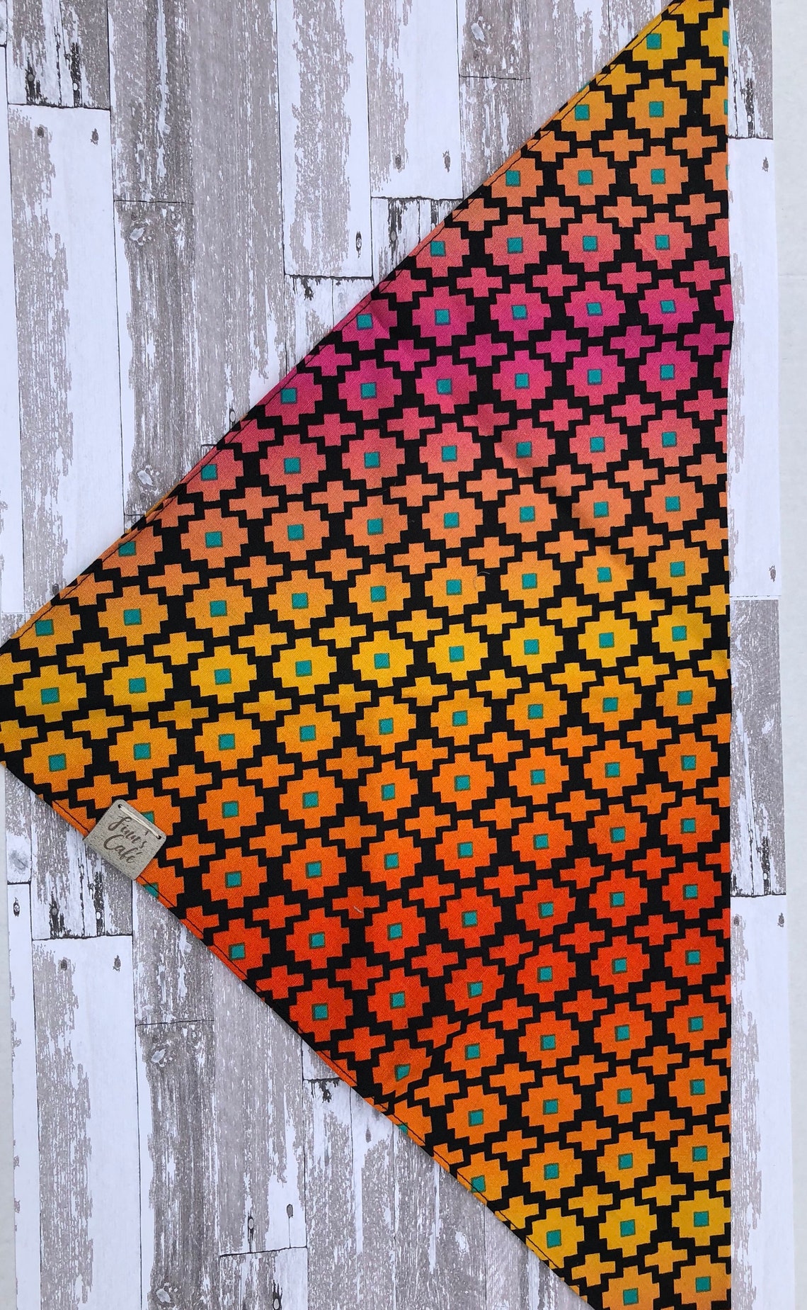 Multi Color Dog Bandana / Cute Yellow and Black Dog Bandana / | Etsy