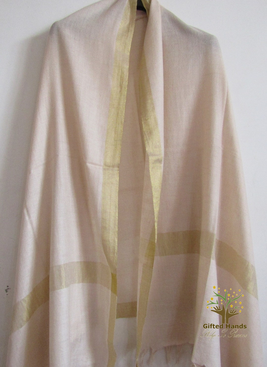 Fathers Day Gift, Cashmere Large Size Shawl, Gold Zari, Handloom Scarf ...