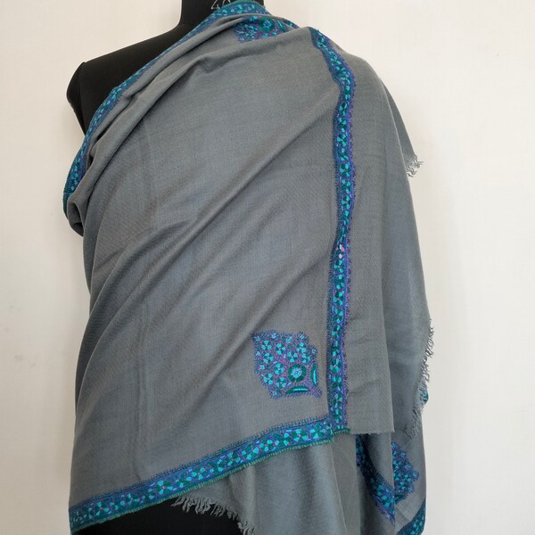 Grey Pashmina - Etsy