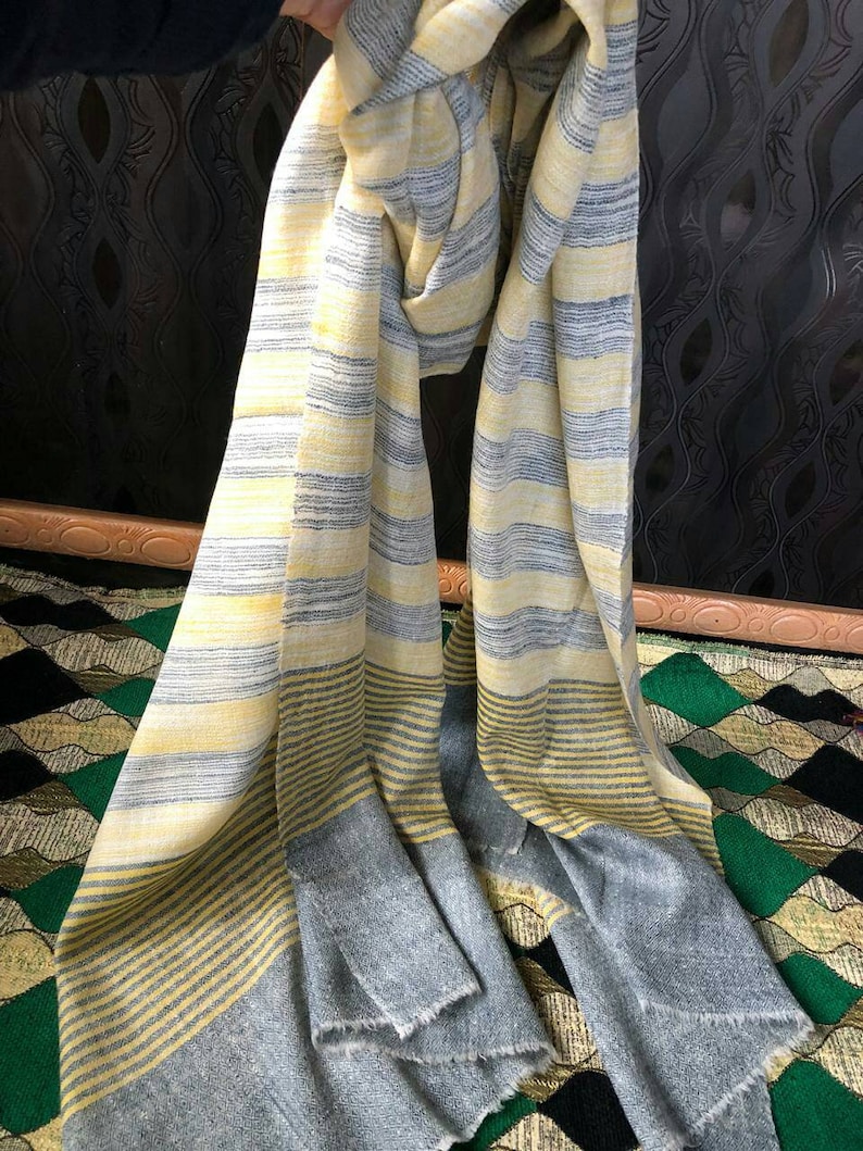 100% Cashmere Shawl/scarf Finest Kashmir Pashmina Fabric Natural 5 ...