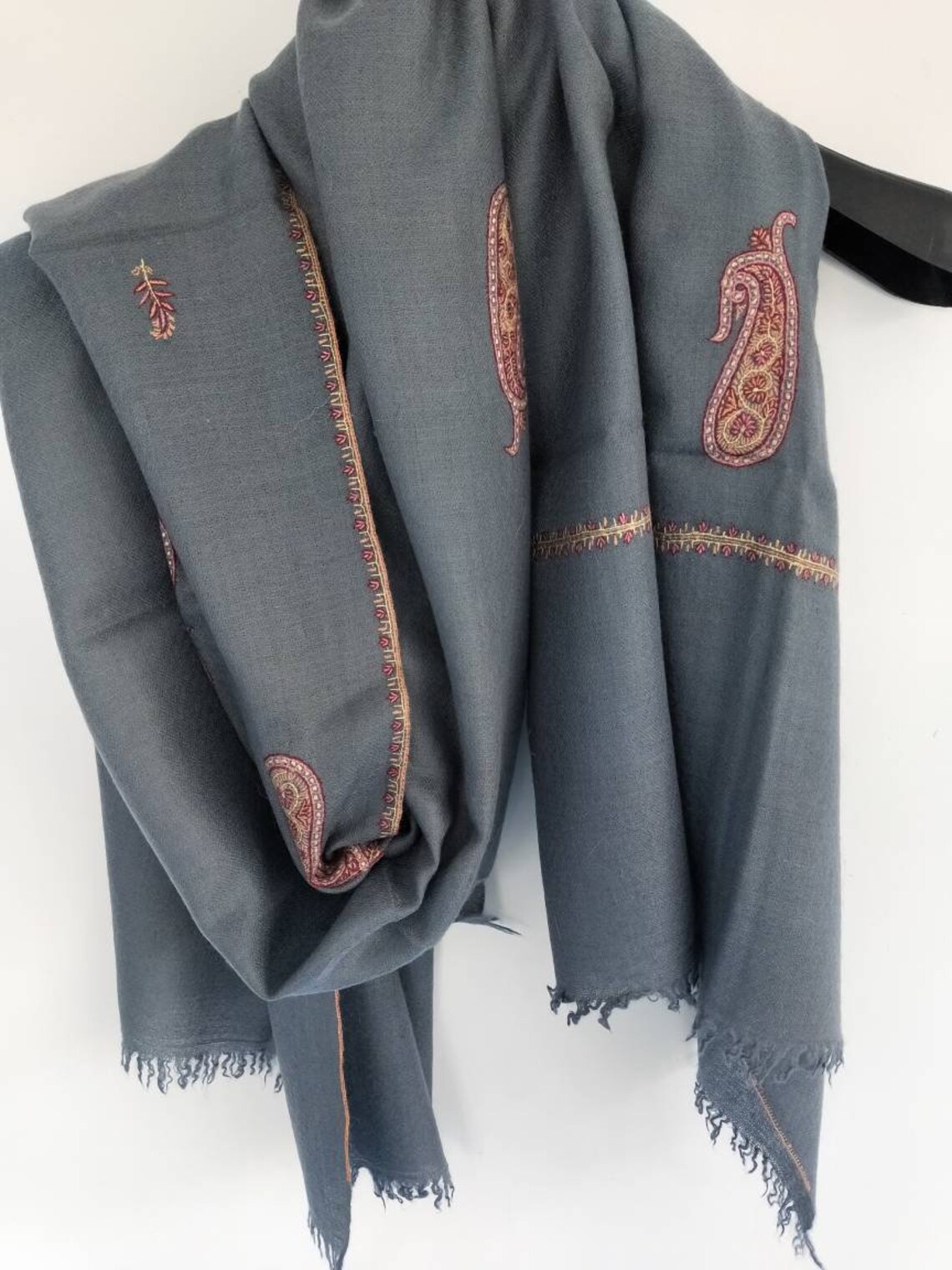Handcrafted Exclusive 100% Pure Kashmir Pashmina Grey Color - Etsy