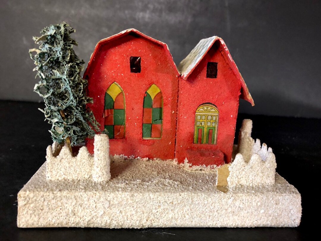 Vintage Christmas Putz House Church Midcentury Retro - Etsy