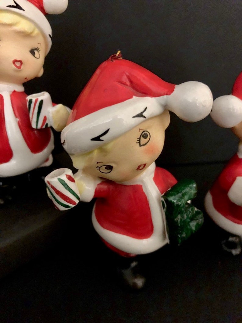 Vintage Christmas Noel Santa Pixies Elves Pixie Elf Boys With - Etsy