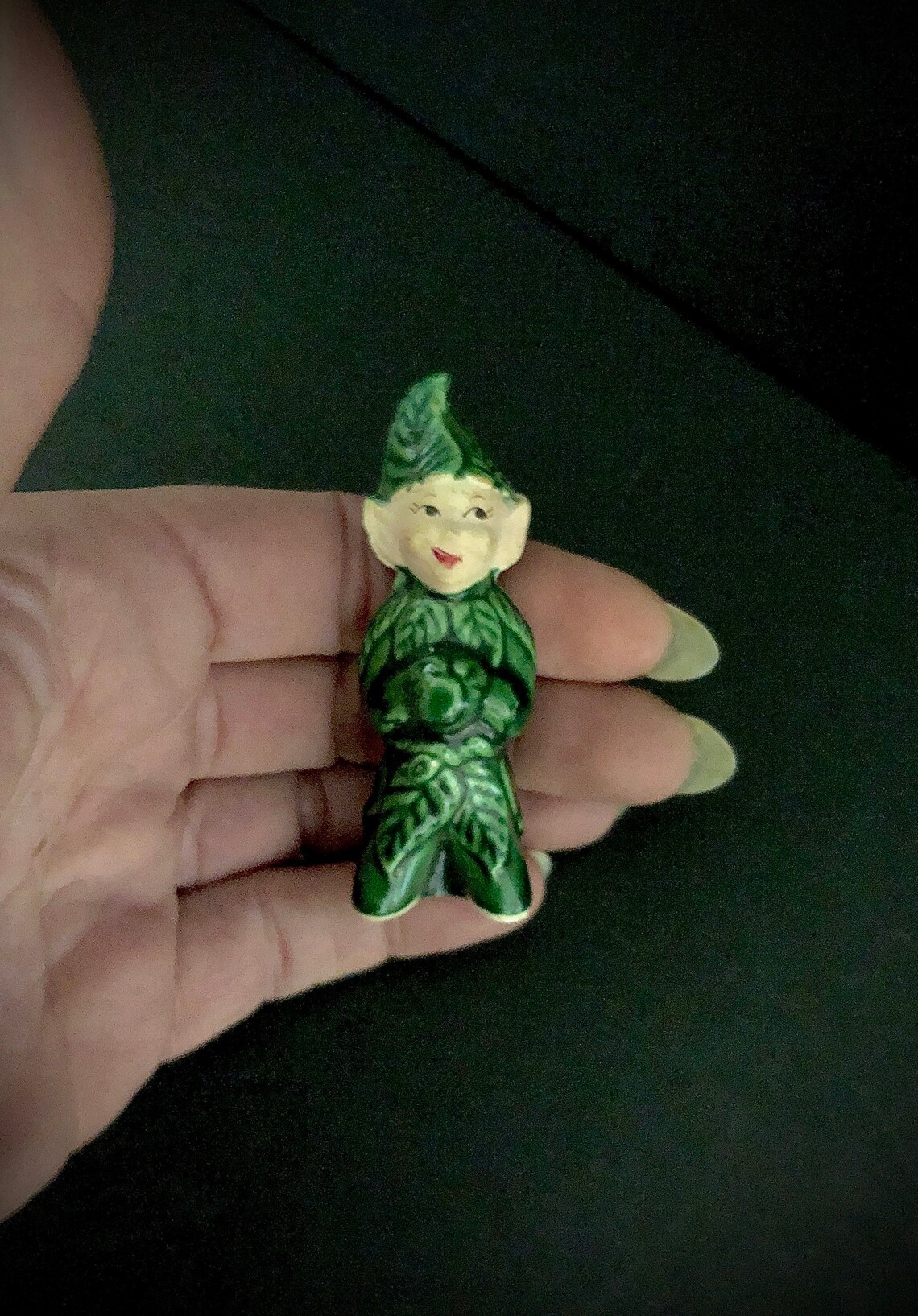 Antique Leaf Elves Pixies Forest Green Elf Pixie Fairy | Etsy