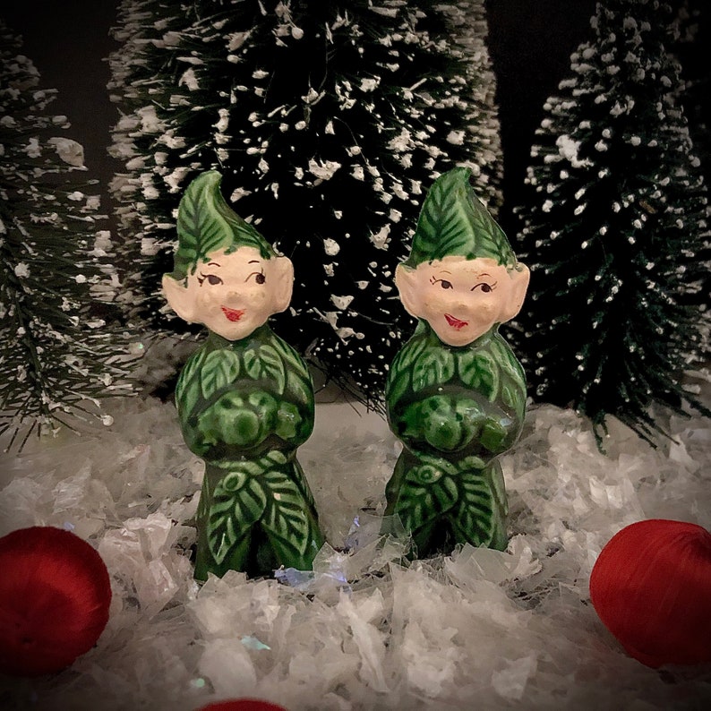 Antique Leaf Elves Pixies Forest Green Elf Pixie Fairy - Etsy