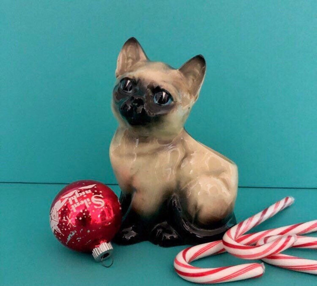 Lefton Vintage Siamese Baby Planter Cat Kitten Baby Shower Gift Retro ...