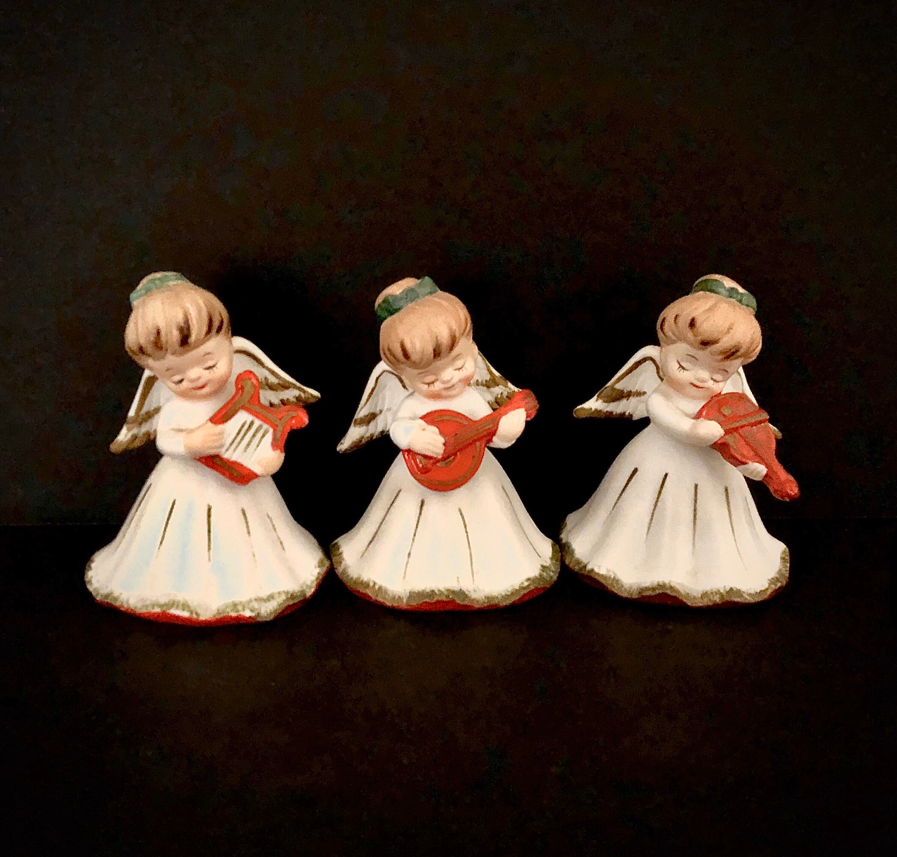 Lefton Vintage Christmas Bluegrass Angel Bells Bell Angels | Etsy