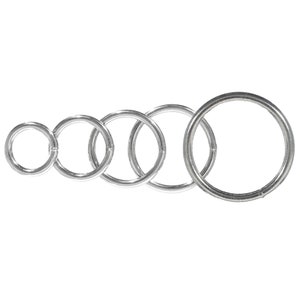 Steel Metal O-rings Welded Metal Loops – Round Formed Rings – Silver ...