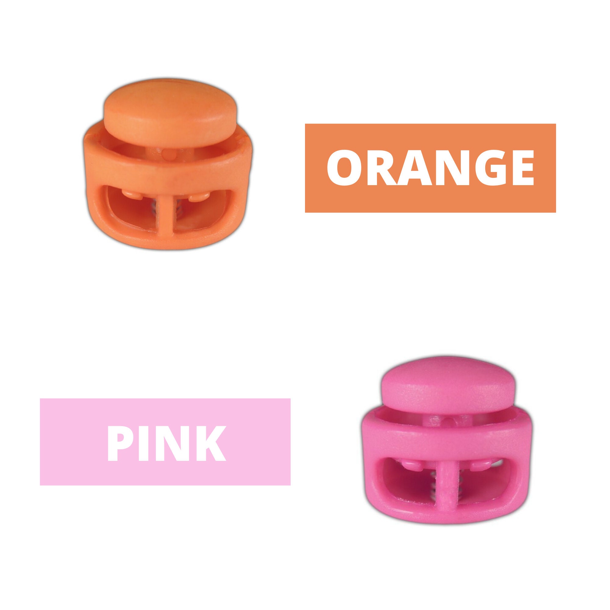 Two Hole Cord Locks - 12 Color Options - 5, 10, or 25 Pack - Double ...