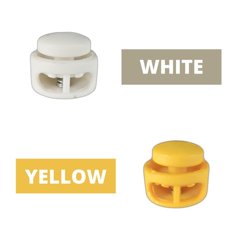 Two Hole Cord Locks - 12 Color Options - 5, 10, or 25 Pack - Double ...