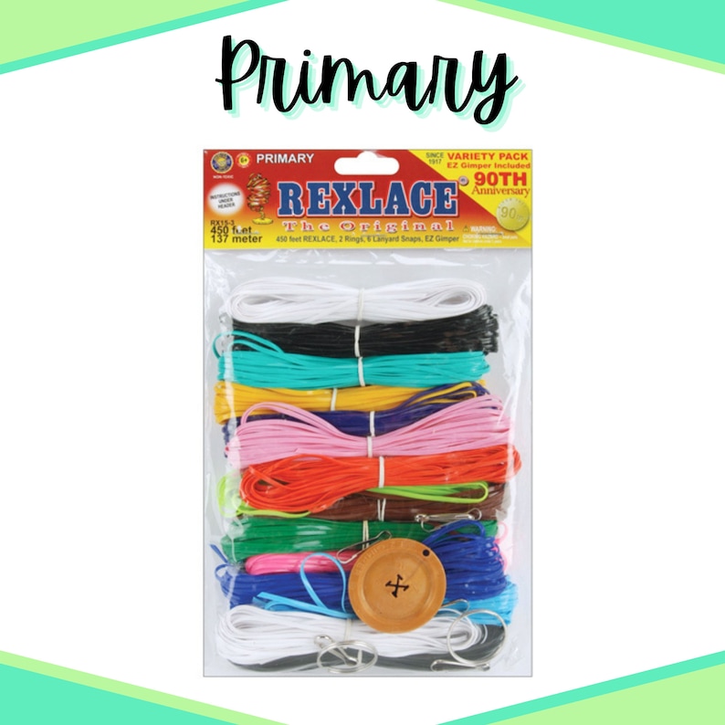 Colorful Rexlace Kits Neon Clear and Primary Plastic - Etsy