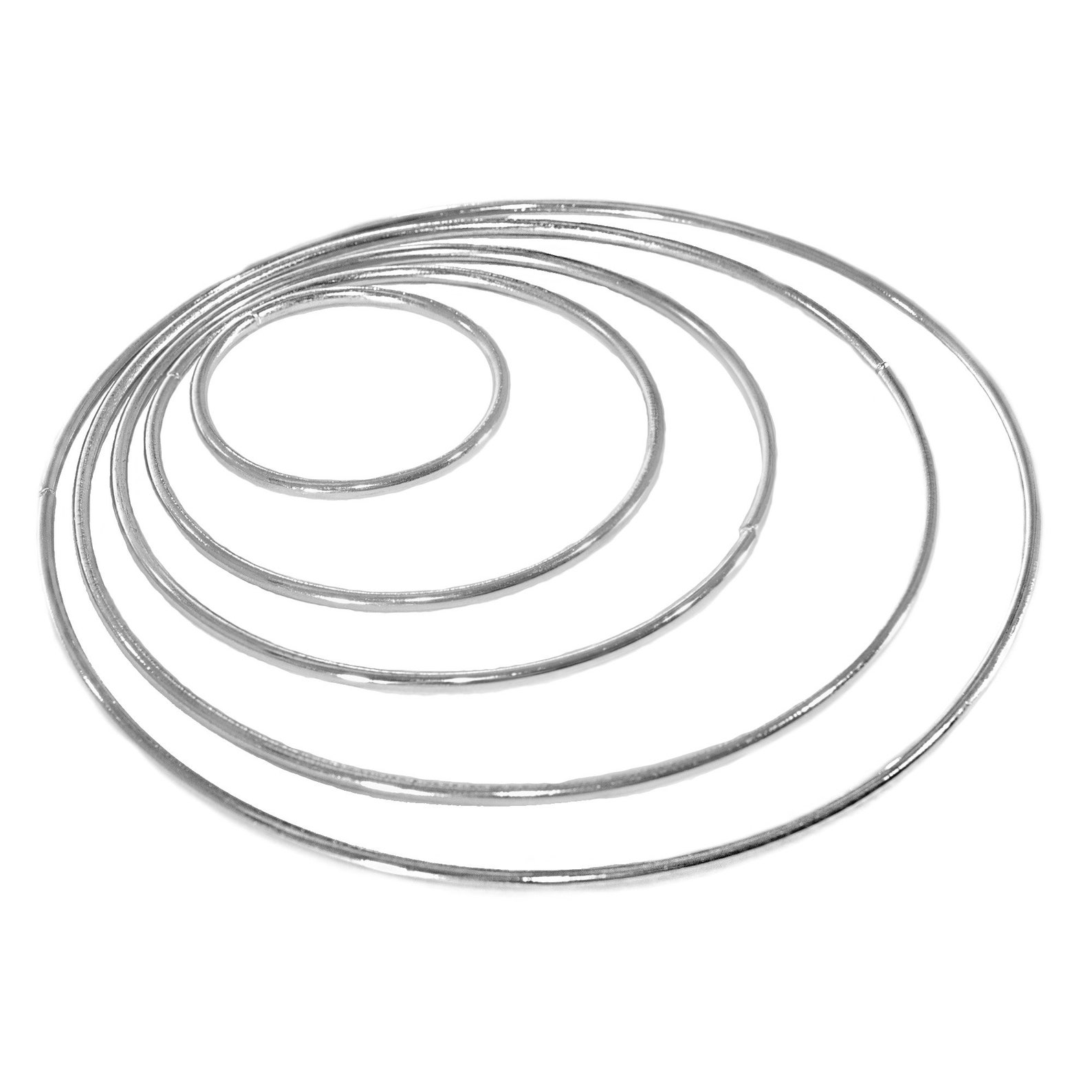 Metal Crafting Rings Silver and Gold Hoops 5 Pack - Welded Circle Link ...