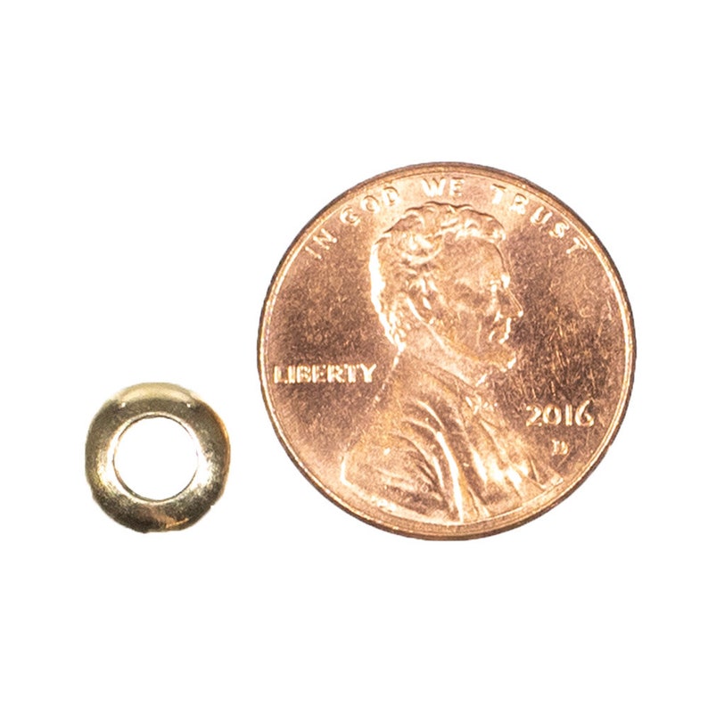 Gold Rondelle Beads 8mm Diameter/4mm Thick/4mm Hole Size - Etsy