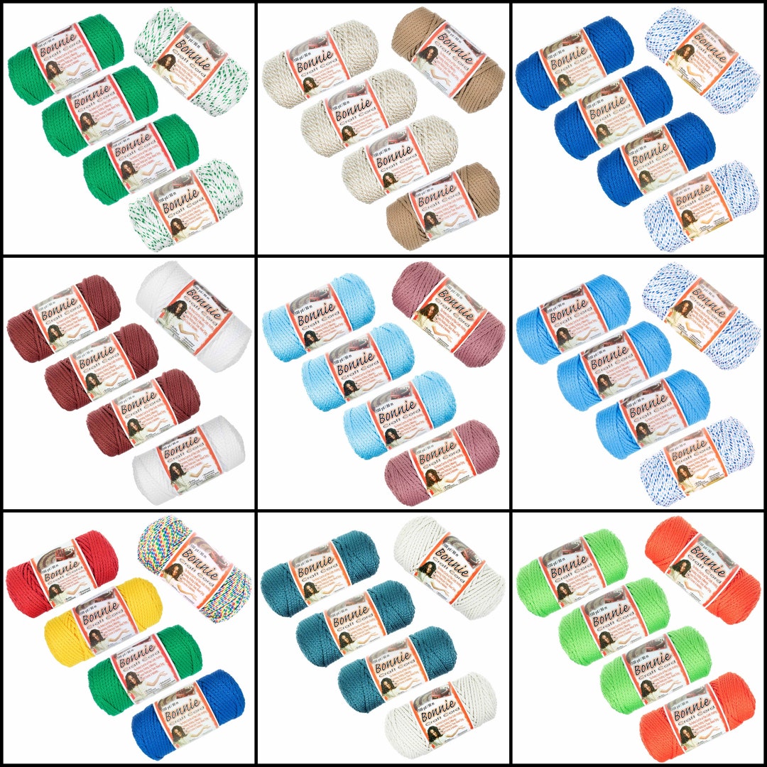 Bonnie Macrame Cord 4mm or 6mm 5 Pack Craft Cord Knitting Rope ...