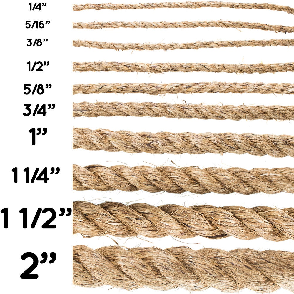 Twisted Manila Hemp Rope Rustic Barn Rope Environmentally | Etsy