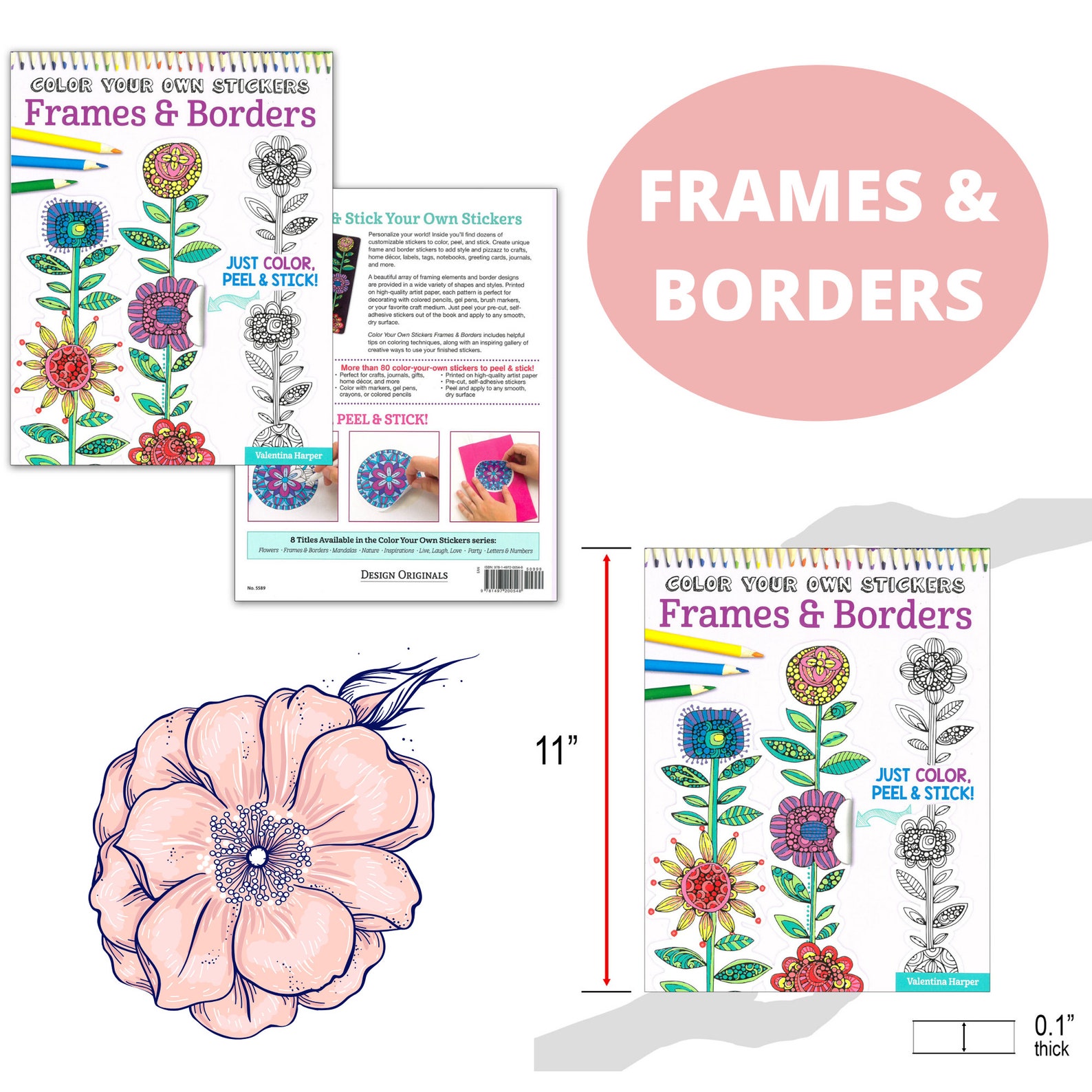 Color Your Own Sticker Books 6 Book Options Color and - Etsy