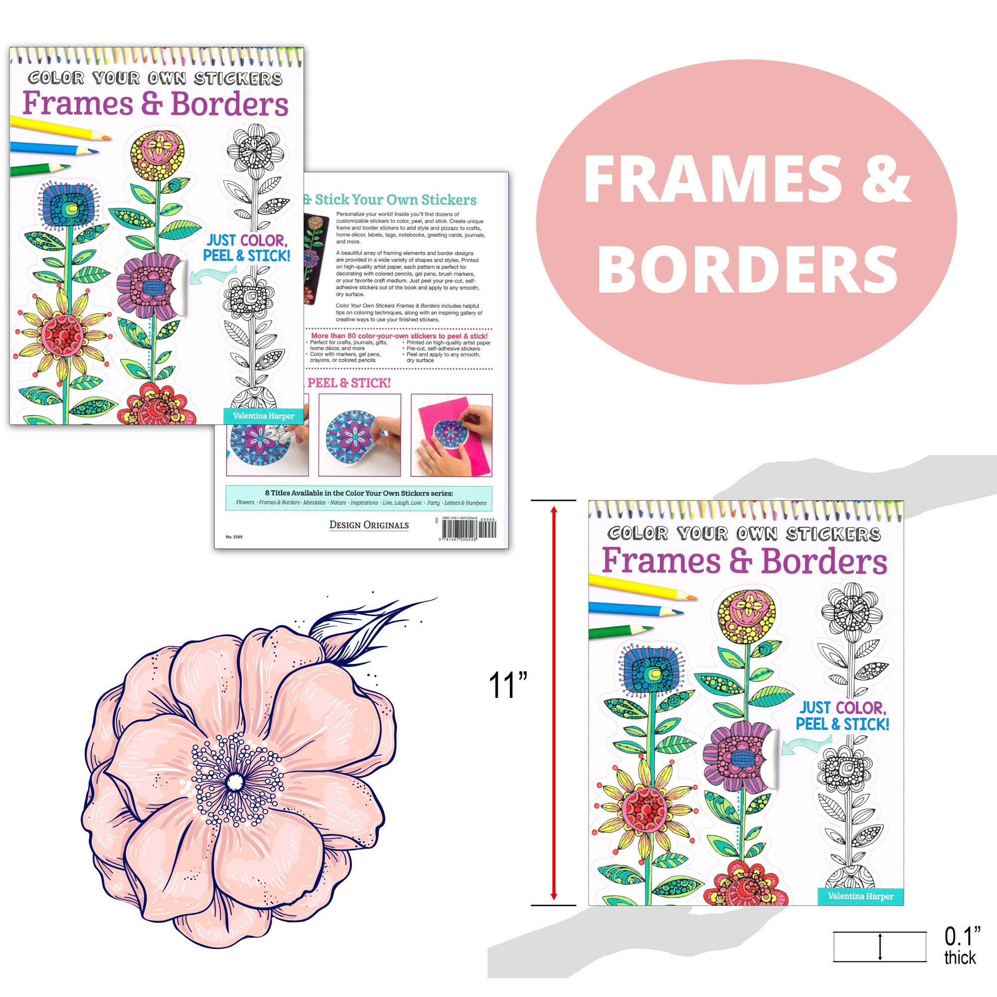 Color Your Own Sticker Books 6 Book Options Color and - Etsy