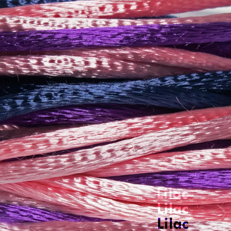 Rattail Satin Cords - 2MM X 3 Yards - Kumihimo Braid Color Mix - DIY ...