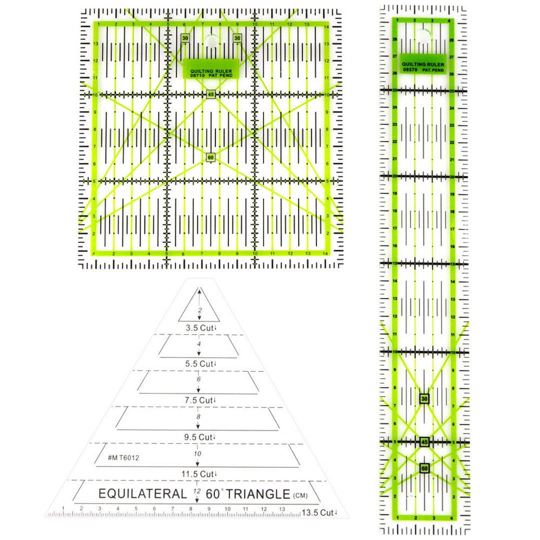 Craft County Acrylic Sewing Rulers – Transparent Measuring Tools for ...